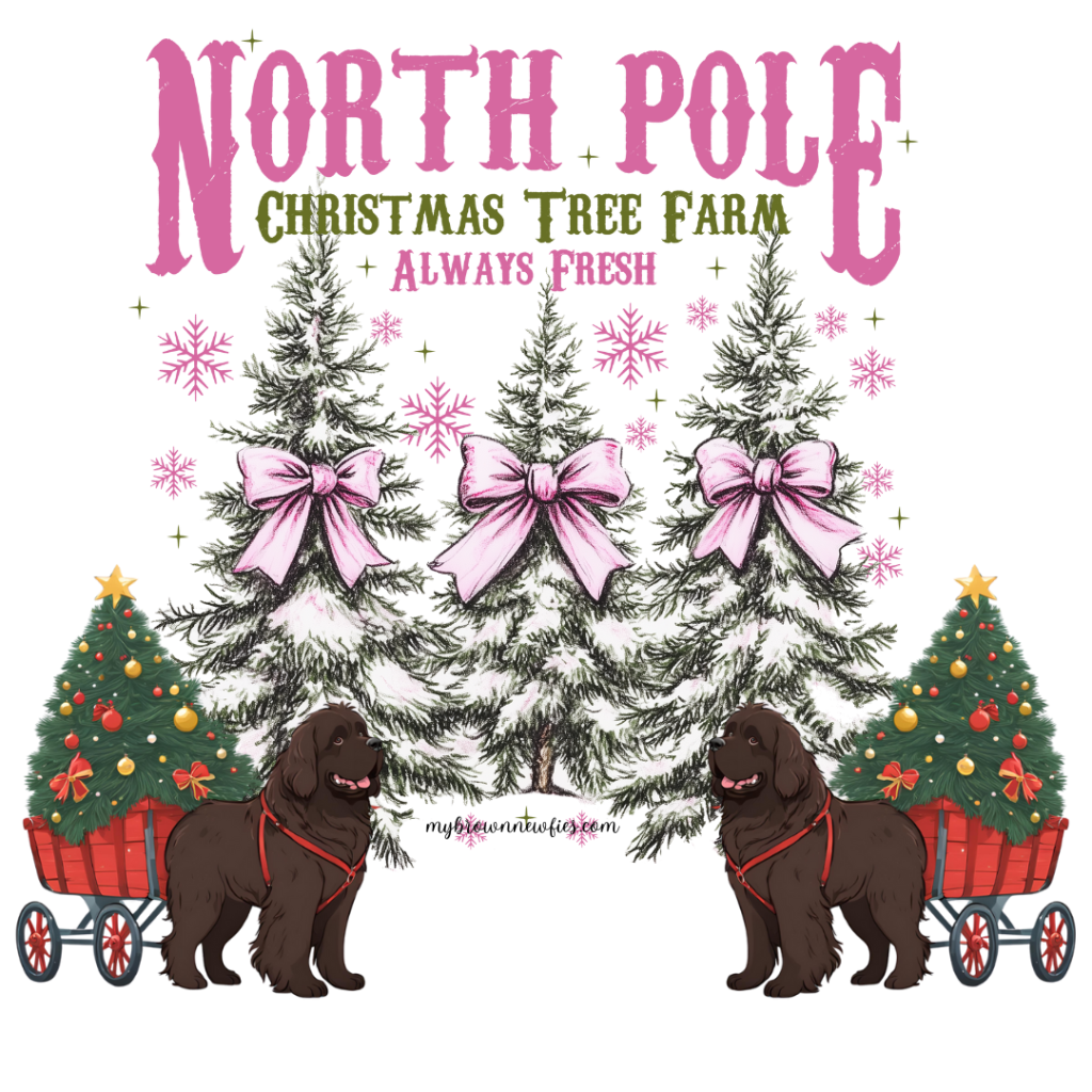 2024 Newfoundland Dog Christmas Tree Pull List - My Brown Newfies