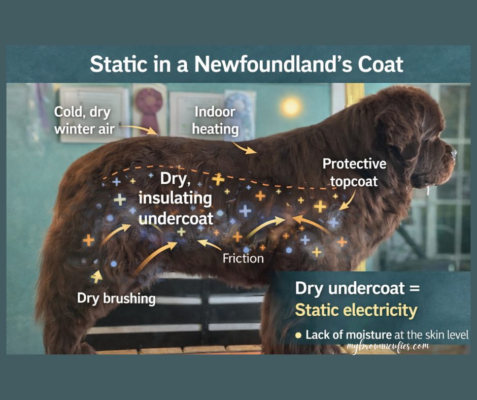 How To Reduce Static Electricity In Your Newfoundland's Coat - My Brown ...